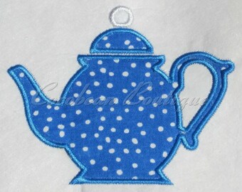 053 Teapot Machine Embroidery Applique Design - Etsy