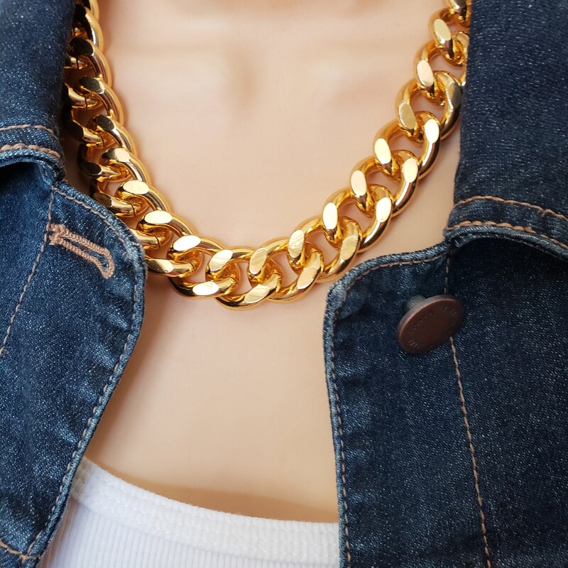 Chunky Gold Chain - Etsy