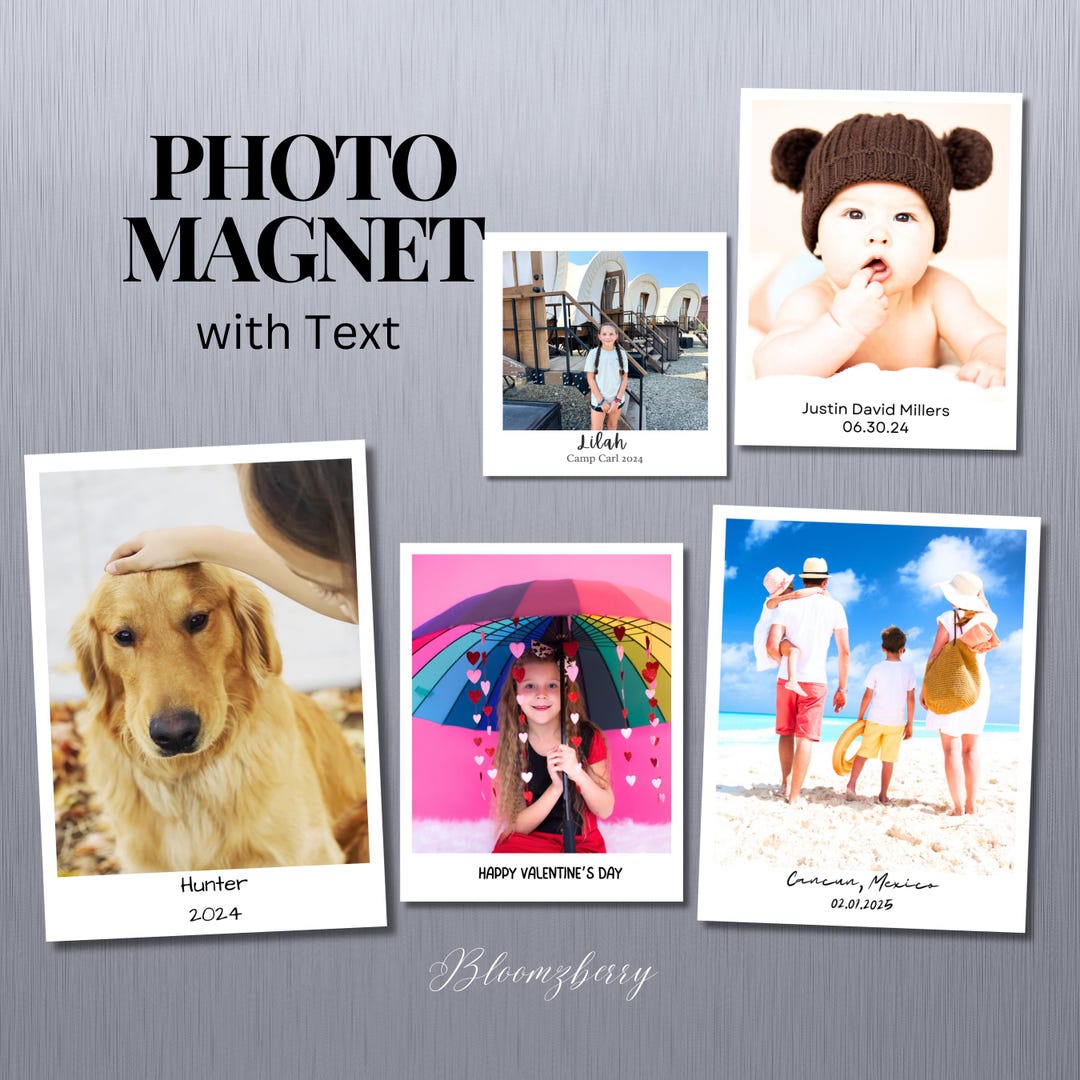 Custom Photo Magnet for Fridge personalized Photo Magnet With Message ...