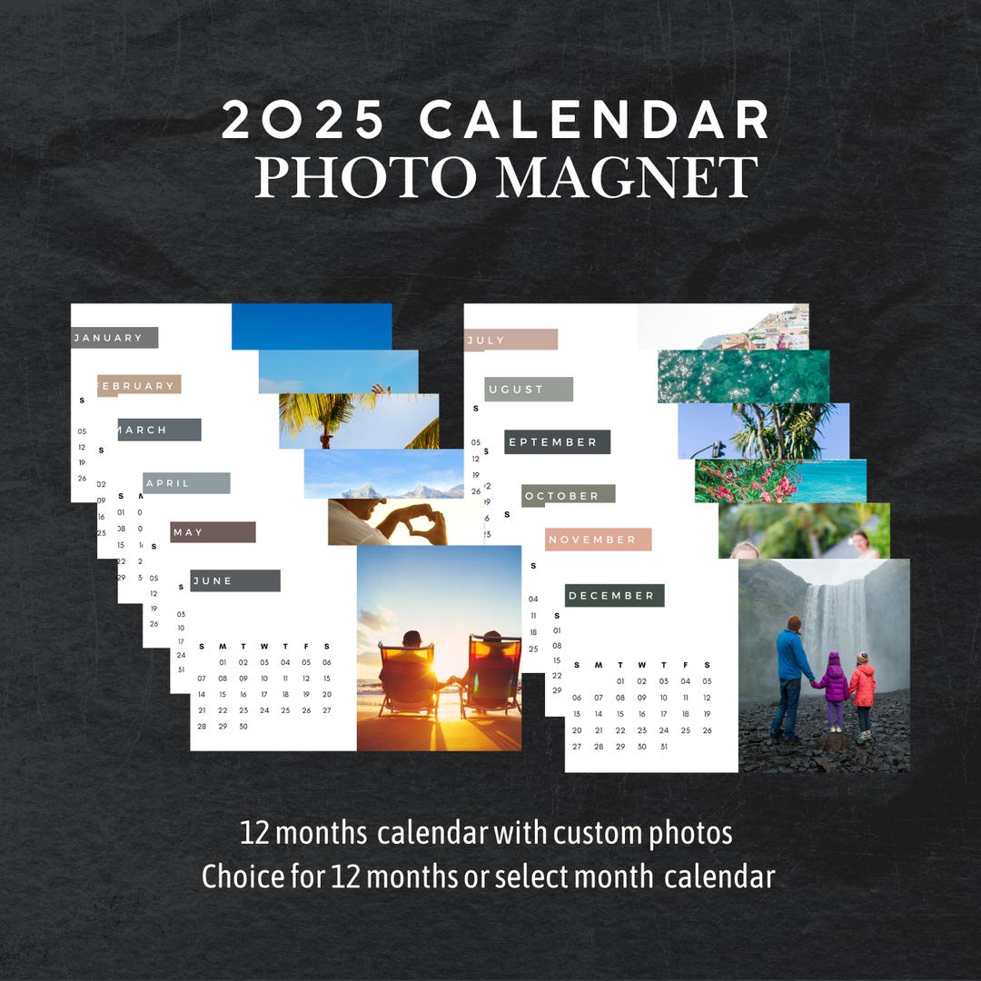2025 Calendar Custom Photo Magnet for Fridge | Photo Magnet Set ...