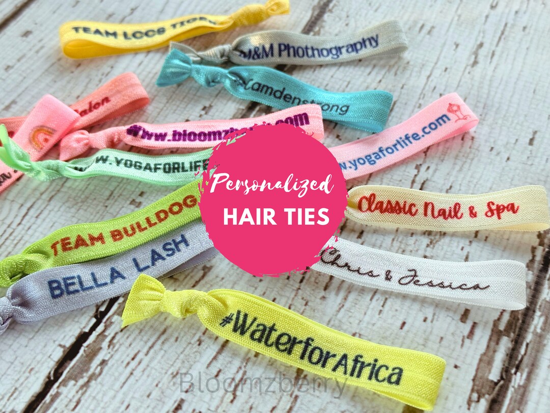 Personalized Hair Ties | Custom Hair Ties | Custom Printed Hair Ties ...