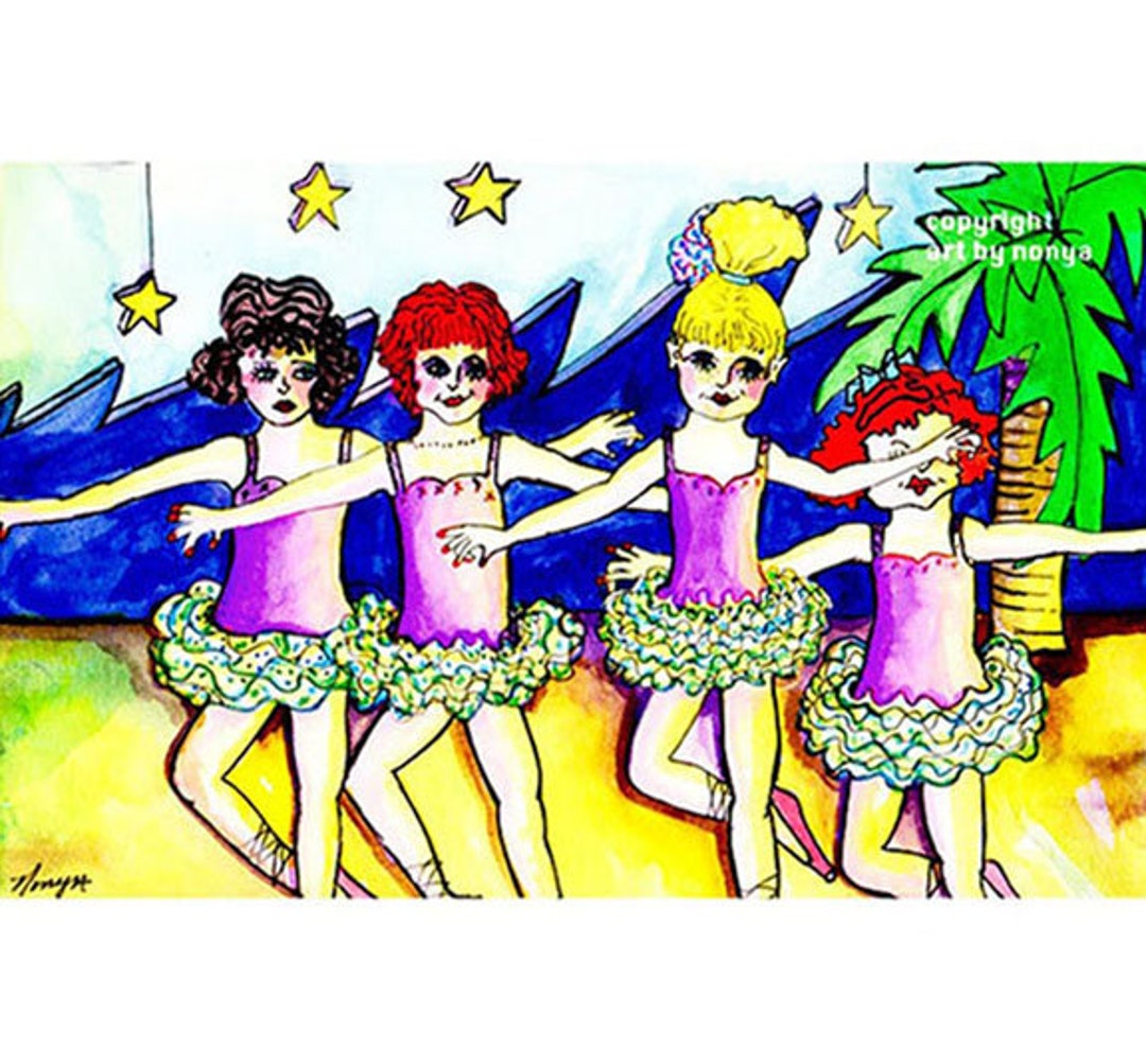 Four Ballet Dancers. Toe Dancers. Recital. Four Young Girls. A ...