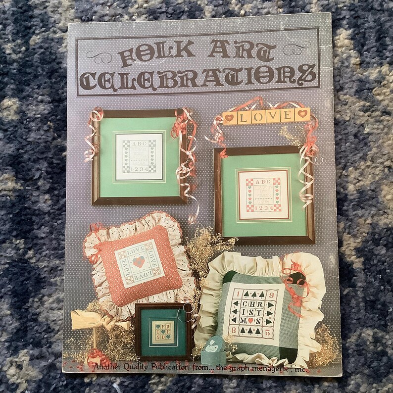 Folk Art Celebrations Cross-stitch Pattern Book - Etsy