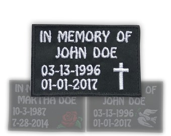 Custom In Memory Patch Patch with Rose with VELCRO® Brand | Etsy