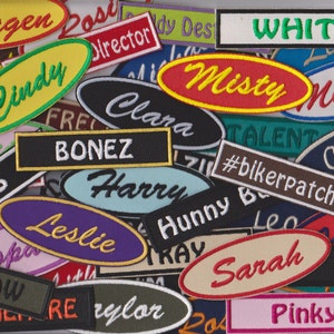 Custom 3 Lines of Text Personalized Patch With Hook and Loop Fastener ...