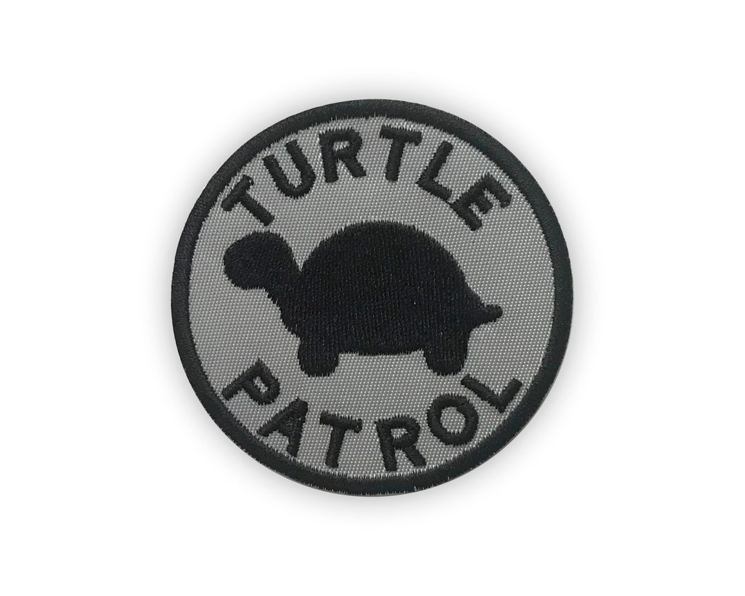 Turtle Patrol Embroidered Patch With Hook and Loop Fastener Available - Etsy
