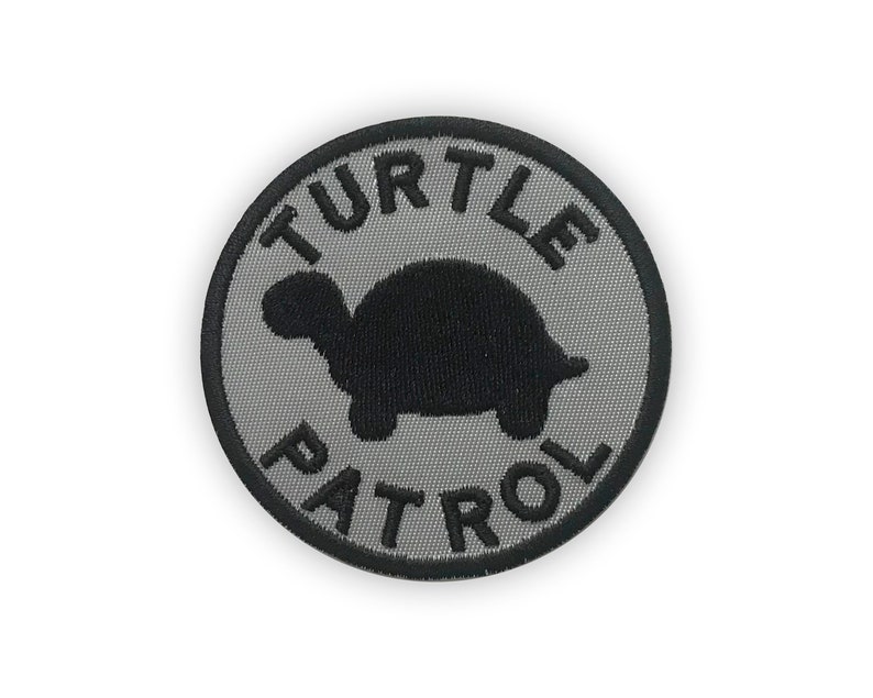 Turtle Patrol Embroidered Patch With Hook and Loop Fastener Available ...