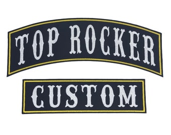 Embroidered Custom Ribbon Rocker Patch Personalized Patch - Etsy