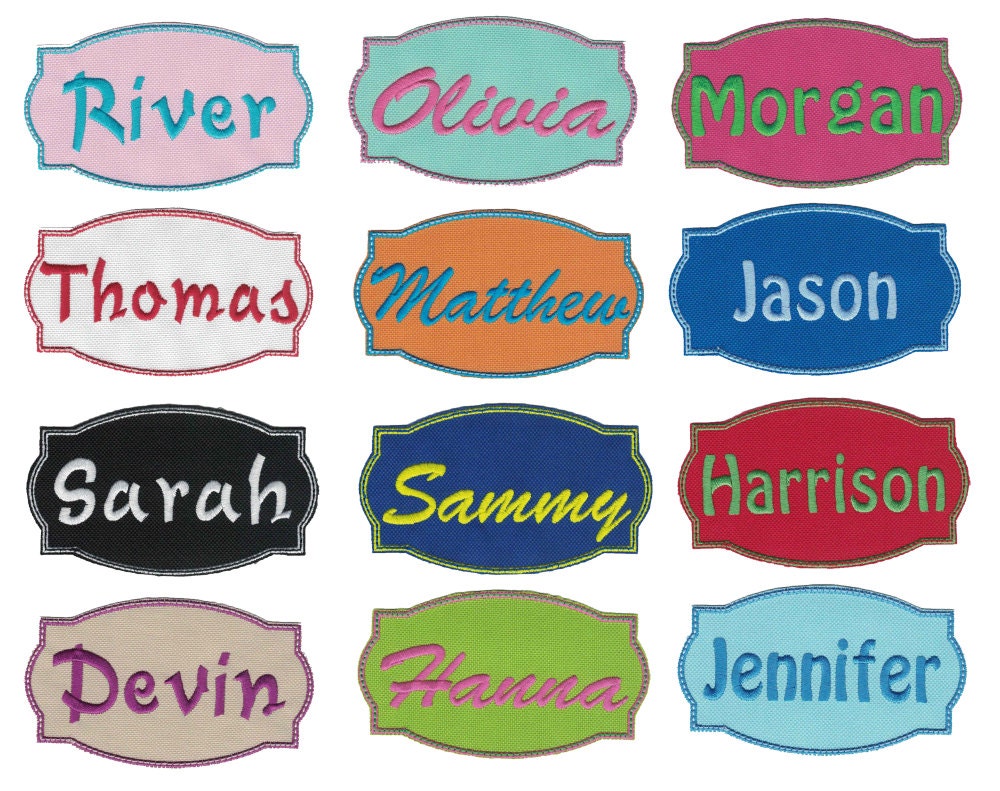 Fancy Name Custom Patches Iron On Appliques Iron On Patch | Etsy