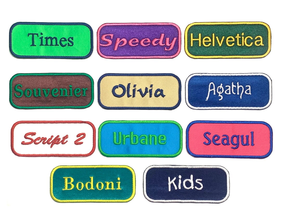 RETRO 1.5 by 3.5 Inch Rounded Patch Personalized Name Patch Custom ...