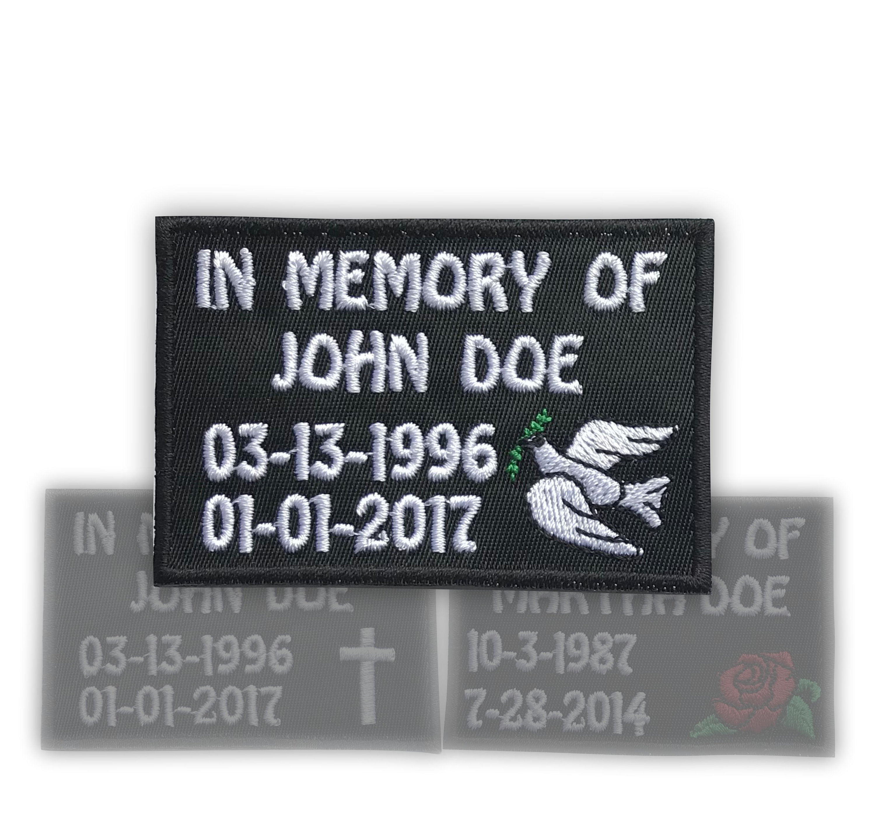 Custom Patch in Memory Patch With Dove Embroidery With Hook - Etsy