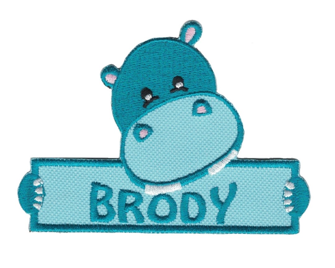 Personalized Custom Hippo Iron on Applique Custom Patch - Etsy