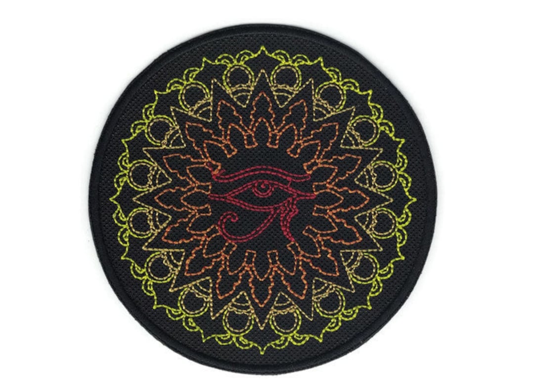 Embroidered Patch Eye of Ra Medallion Iron on Applique - Etsy