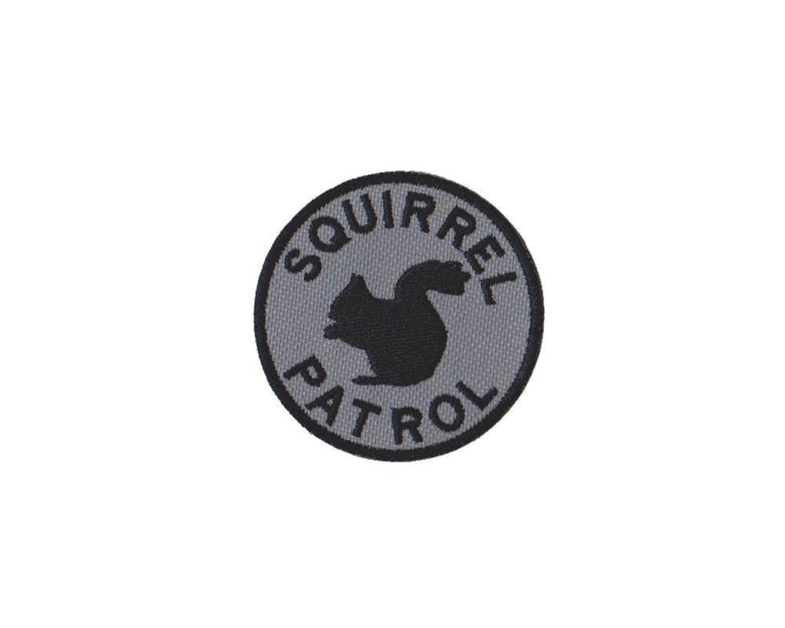 Squirrel Patrol Embroidered Patch With VELCRO® Brand Fastener - Etsy