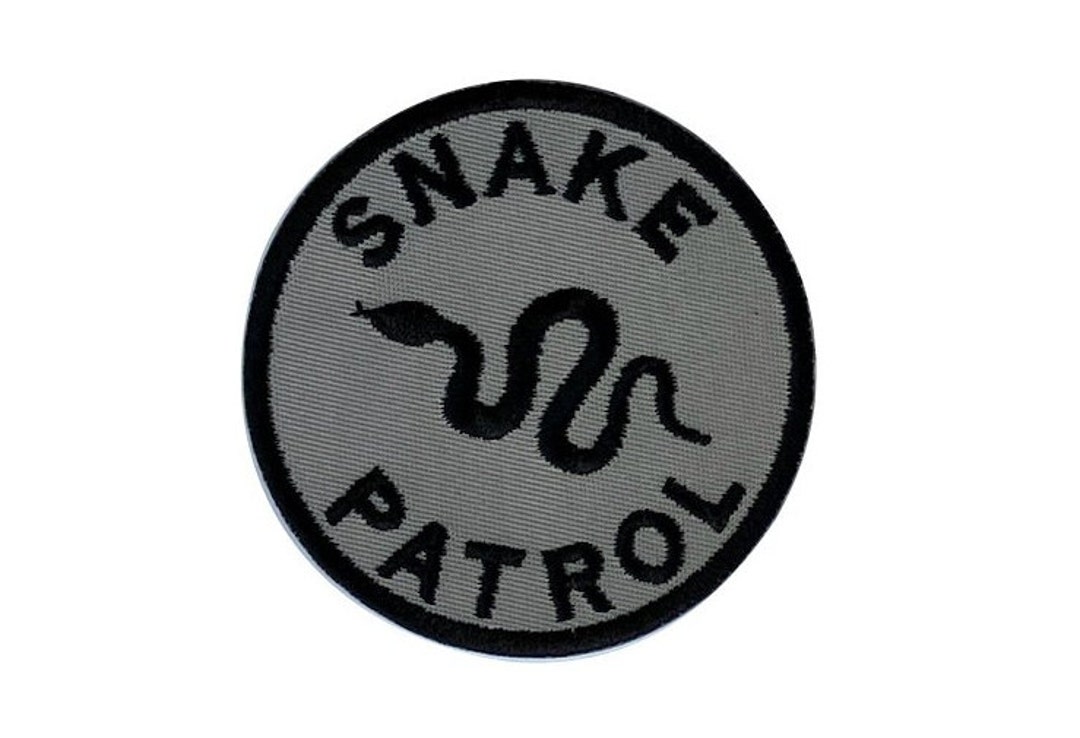 Snake Patrol Embroidered Patch With Hook and Loop Fastener Available - Etsy