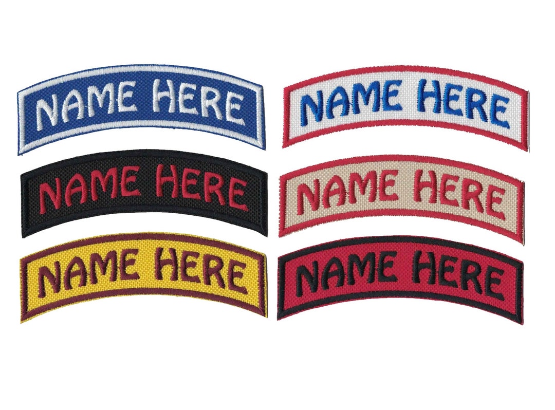 1 by 4 Arched Embroidered Patch Custom Patch Name Patch With Hook and ...