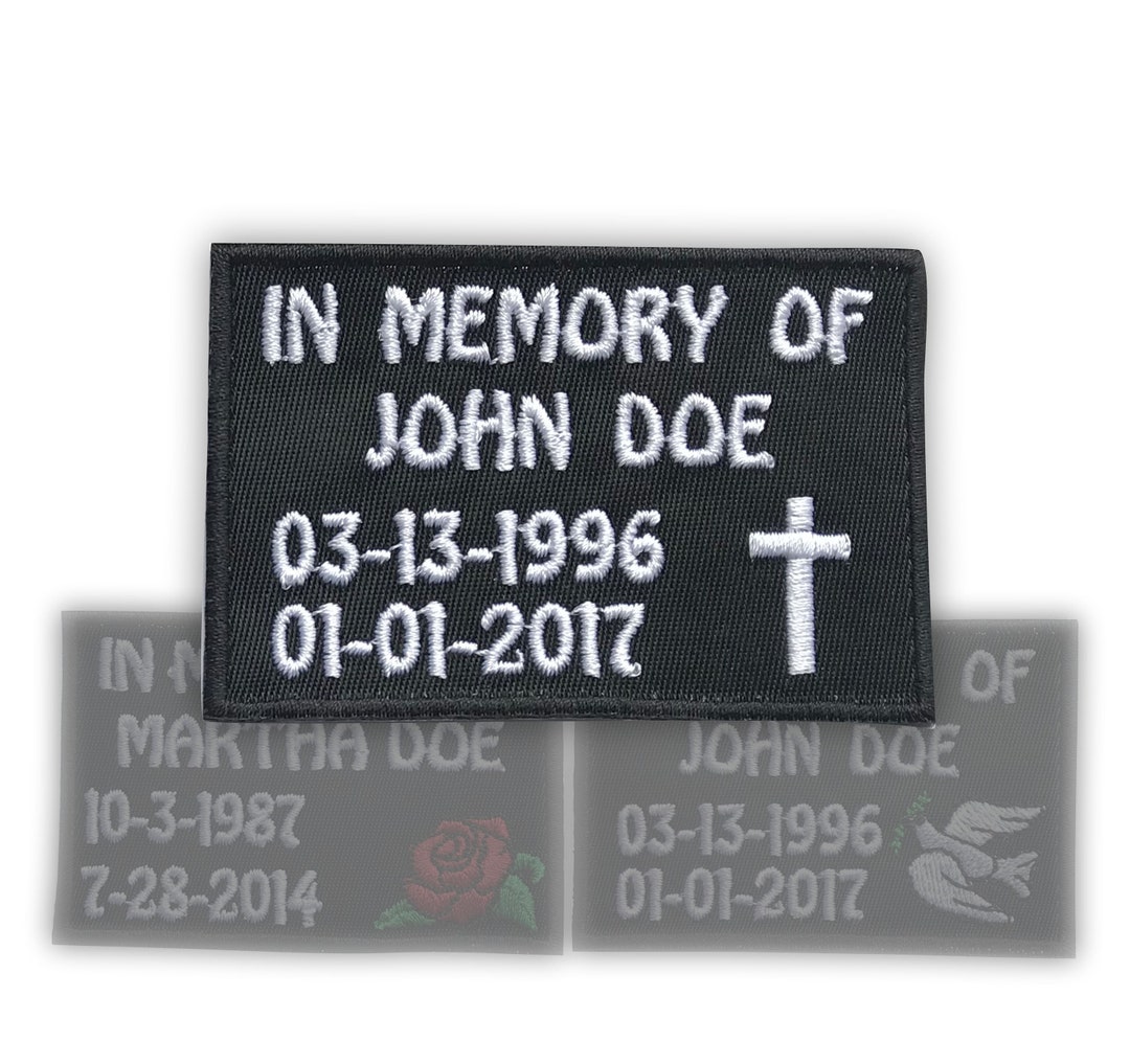 Custom Patch in Memory Patch With Cross Embroidery With Hook and Loop ...