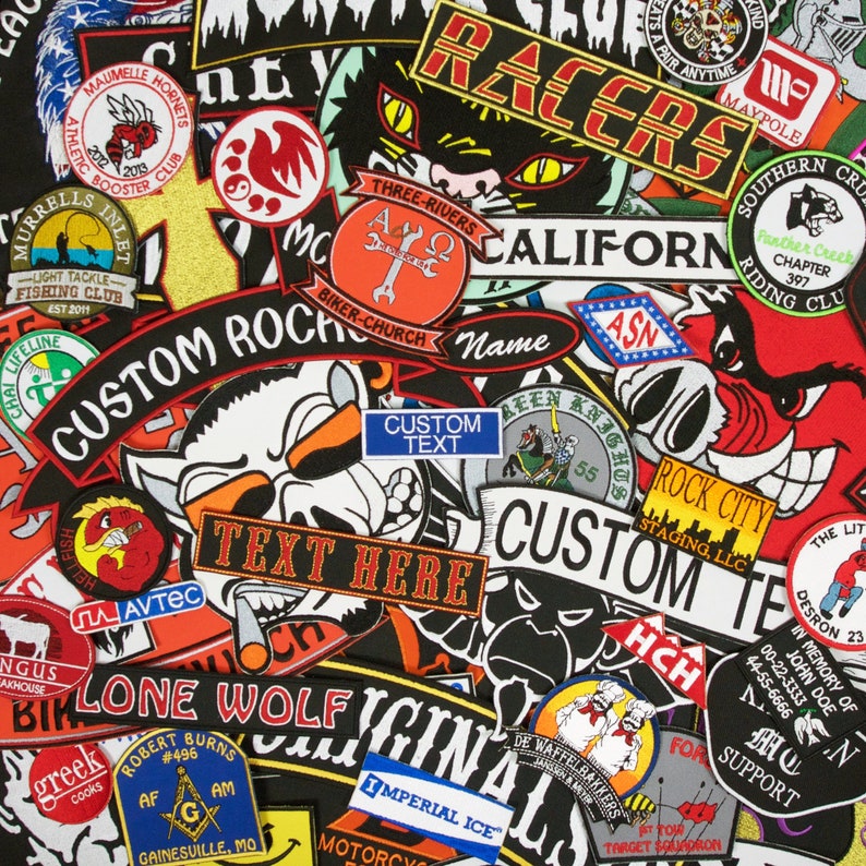 Custom Patches for Jackets Custom Back Patch Biker Patch Custom Rocker ...