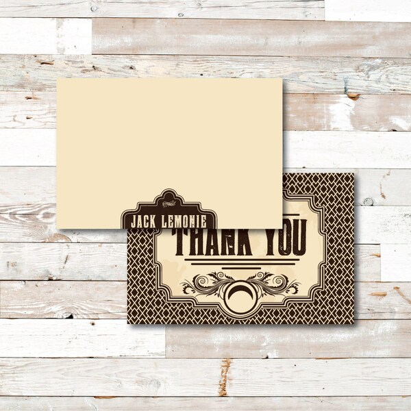 Manly Thank You Card - Etsy