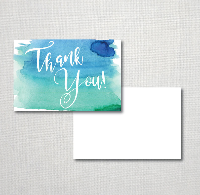 Ocean Watercolor Thank You Note Card Ocean Watercolor Note Card Ocean ...