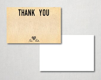 Fingerprint Thank You Card - Etsy