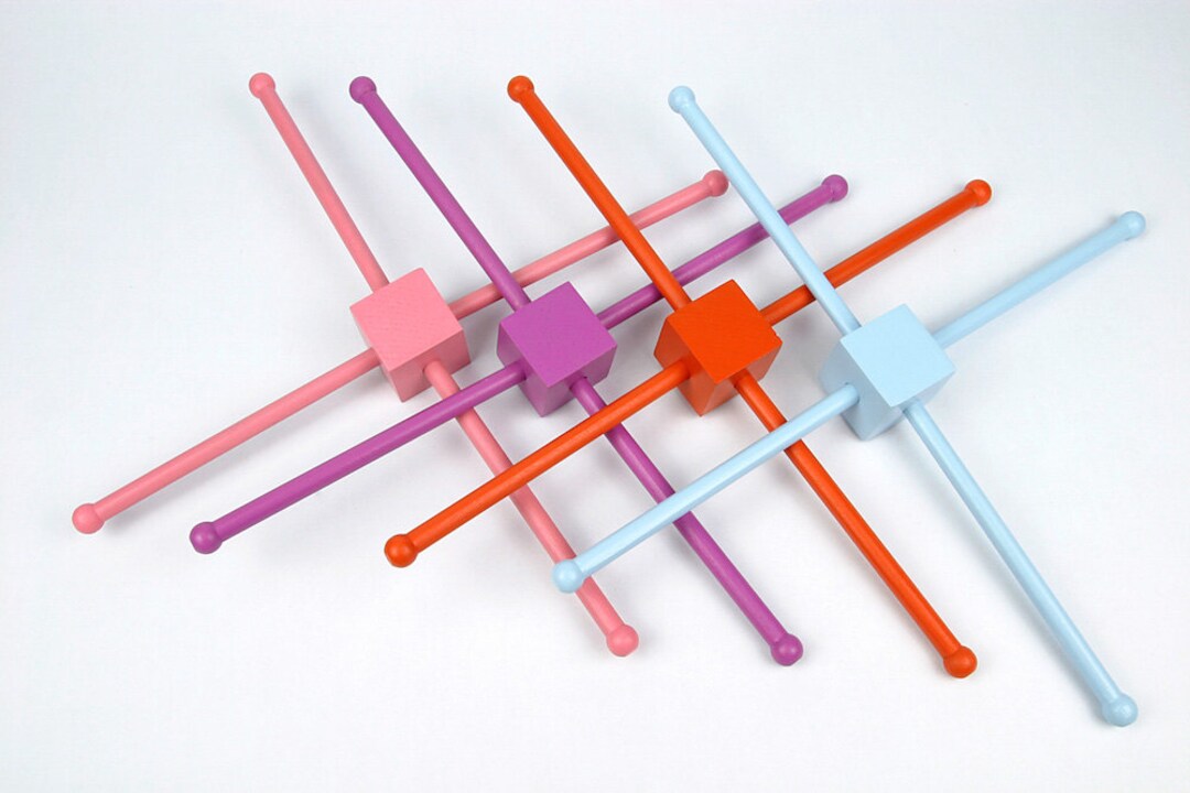 4 DIY Painted Wooden Mobile Hanger / Crib Hanger DIY Baby Mobile ...