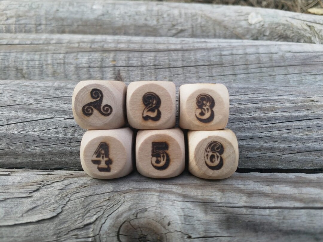 Celtic Wooden Dice D6 Table Top Role Playing and Gaming - Etsy