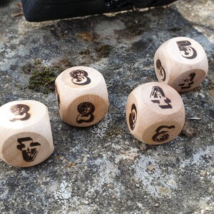 Celtic Wooden Dice D6 Table Top Role Playing and Gaming - Etsy