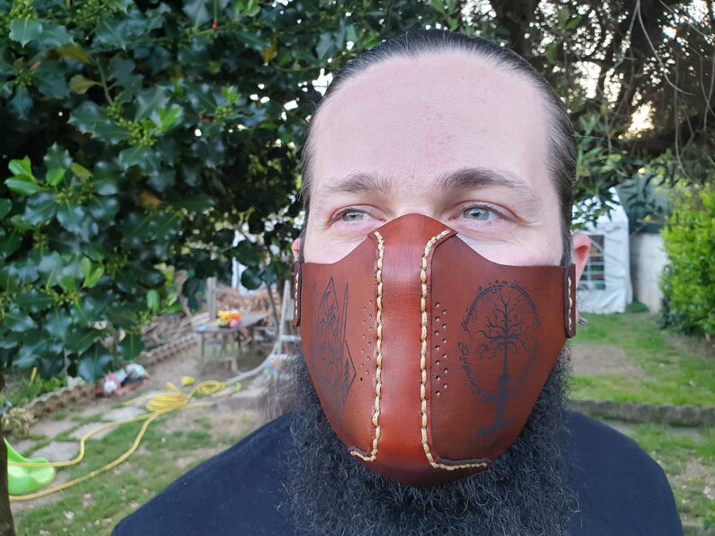 Lord of the Rings Leather Face Mask LOTR LARP Mask Fanatsy - Etsy