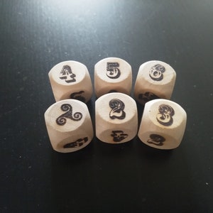 Celtic Wooden Dice D6 Table Top Role Playing and Gaming - Etsy