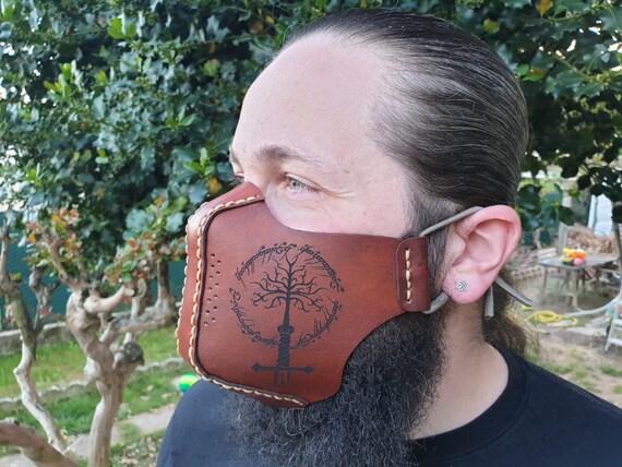 Lord of the Rings Leather Face Mask LOTR LARP Mask Fanatsy | Etsy