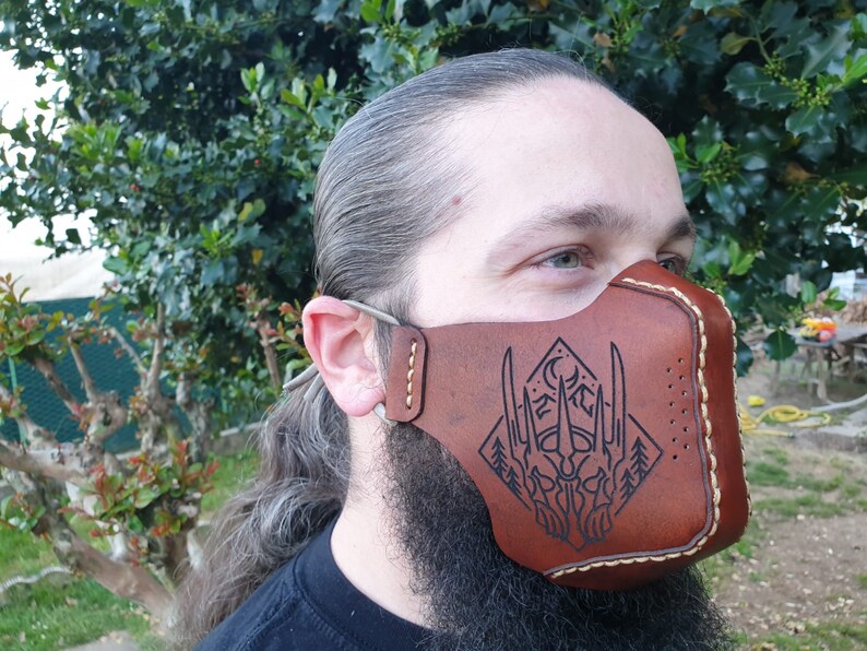 Lord of the Rings Leather Face Mask LOTR LARP Mask Fanatsy - Etsy