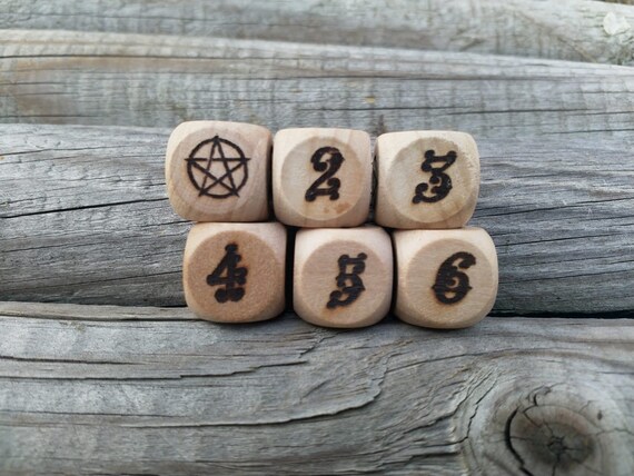 Pentacle Wooden Dice D6 Table Top Role Playing and Gaming - Etsy