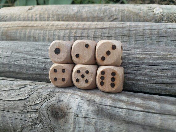 Classic D6 Wooden Dice Table Top Role Playing and Gaming | Etsy