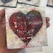 Original Art With Heart Painting 4"x4" Mini Heart Art Original Acrylic ...