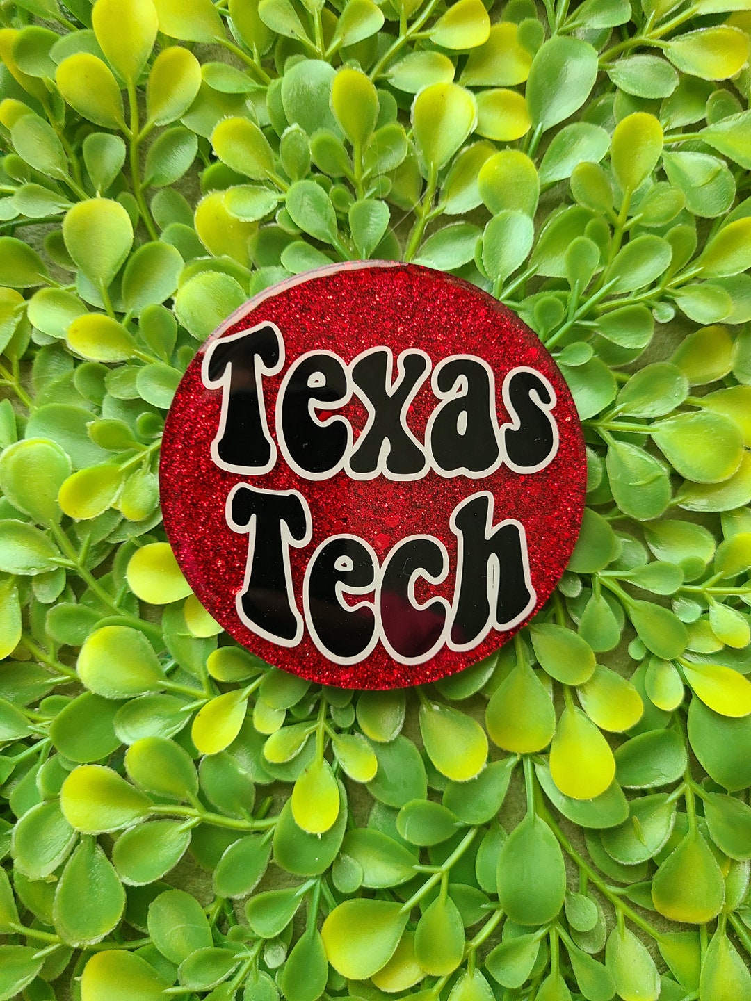 Red Glitter Texas Tech Bogg Charm, Wreck 'em, Red Raiders Bogg Bag ...