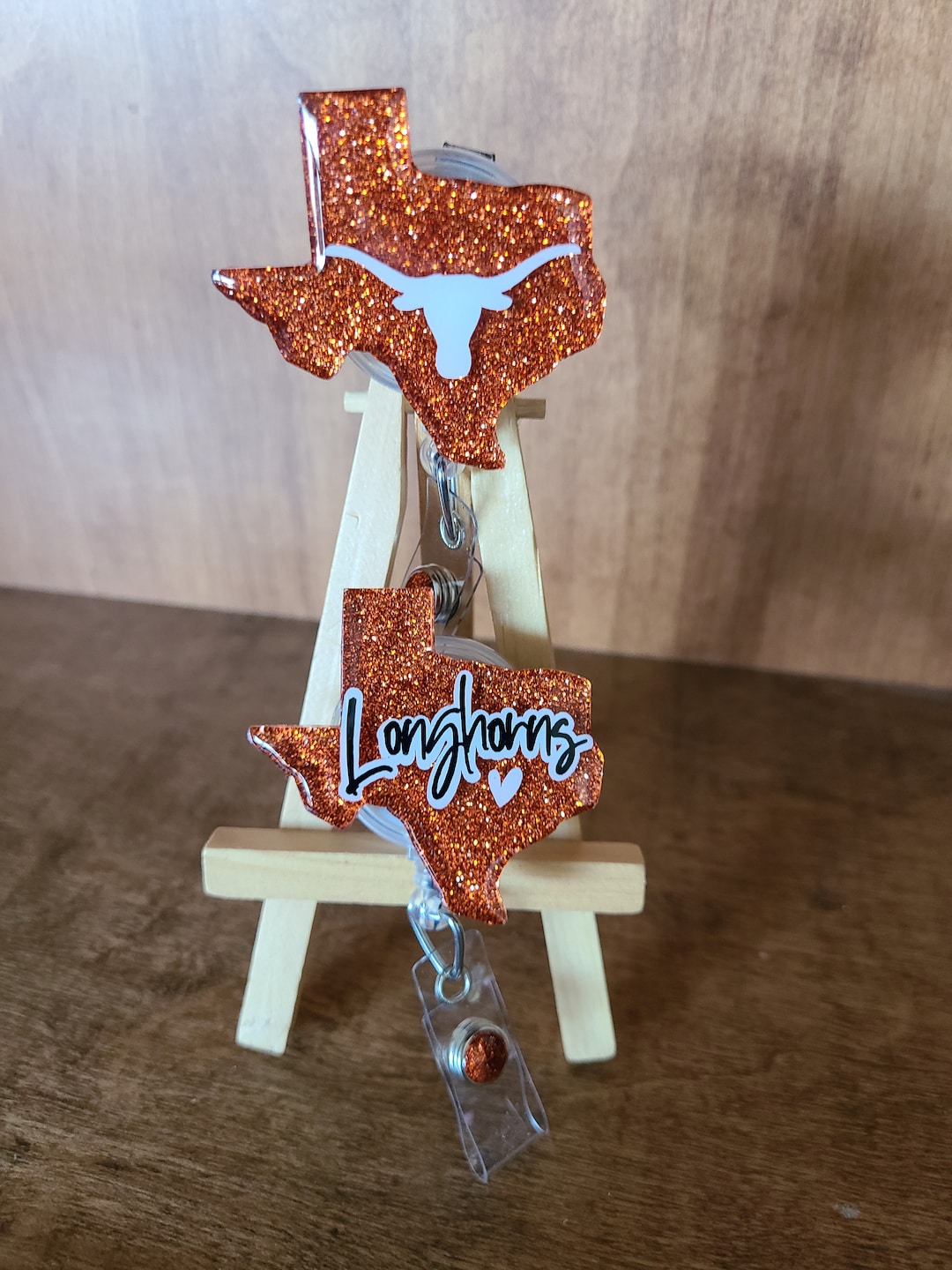 Texas Longhorns Badge Reel, Hook 'em Horns ID Badge, Nurse ...