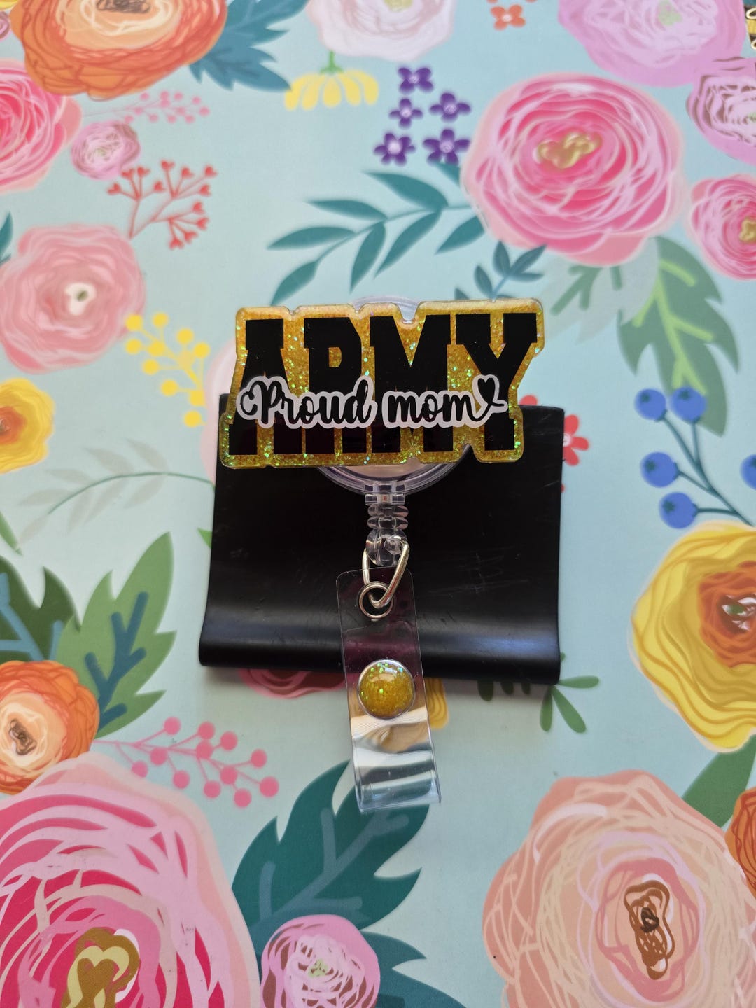 Army Mom ID Badge Reel, US Army, Military Wife, Receptionist, New Job ...