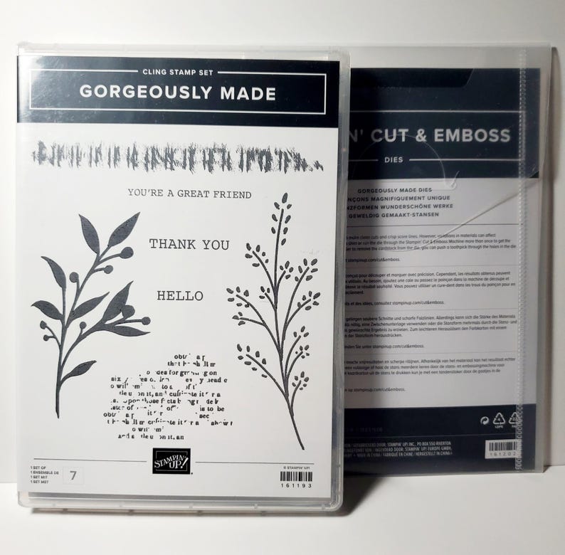 Stampin' Up! Gorgeously Made Cling Stamp Set With Coordinating Dies - Etsy