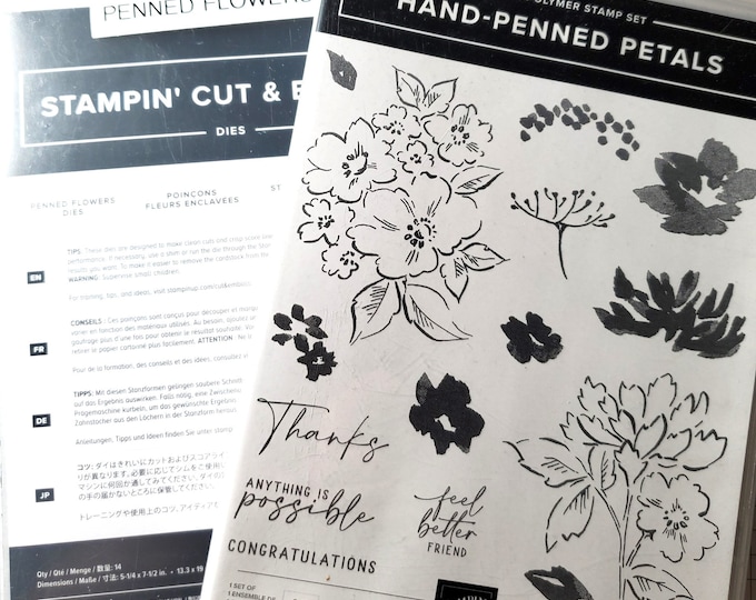 Stampin' Up! Hand-penned Petals Stamp Set and Penned Flowers Dies. Used ...