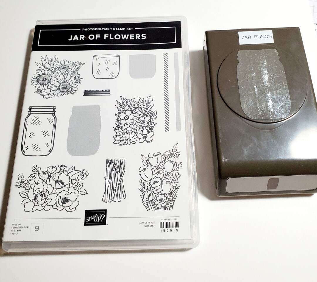 Jar of Flowers Stamp Set and Coordinating Jar Punch by Stampin' Up! - Etsy