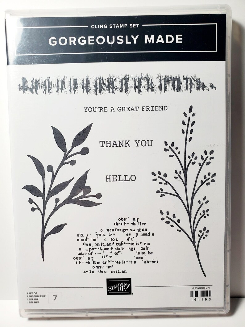 Stampin' Up! Gorgeously Made Cling Stamp Set With Coordinating Dies - Etsy