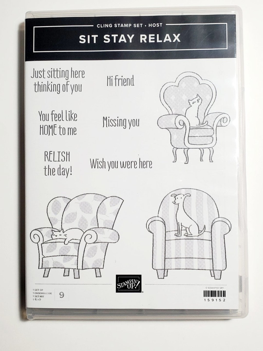 Sit Stay Relax Stampin' Up Retired Host Stamp Set - Etsy