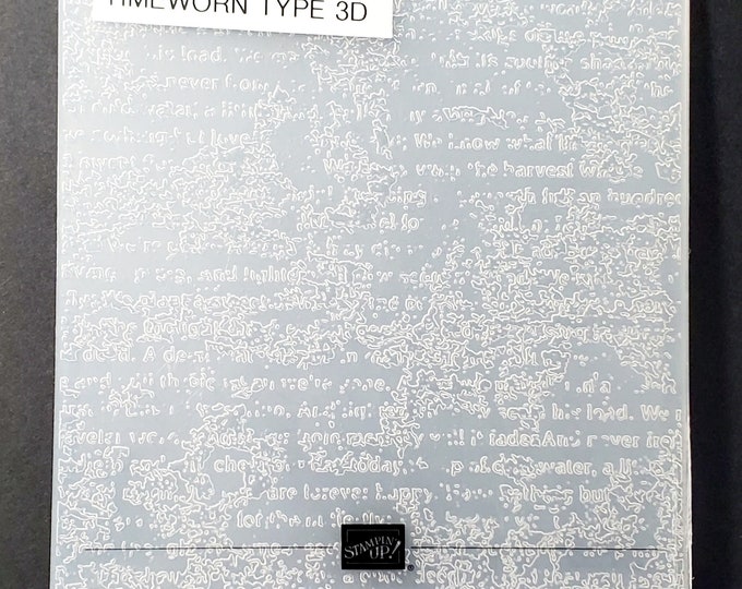 Timeworn Type 3D Stampin' Up! Embossing Folder - Etsy