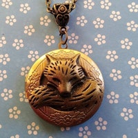 PERIMADE Little Fox Locket Necklace • Waterproof Picture Photo Locket ...