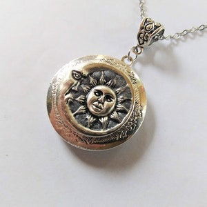 Sun and Moon Locket Necklace Great Gift Birthday Christmas Stocking ...