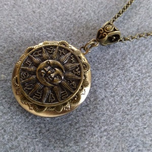 Sun and Moon Constellation Locket Necklace Great Gift Birthday ...