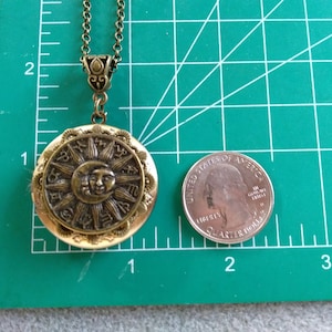 Sun and Moon Constellation Locket Necklace Great Gift Birthday ...