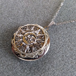 Sun and Moon Constellation Locket Necklace Great Gift Birthday ...