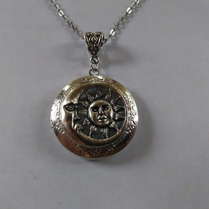 Sun and Moon Locket Necklace Great Gift Birthday Christmas Stocking ...